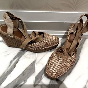 Zara | Shoes | Raffia Espadrilles By Zara Worn 3 Times Wrap Around ...
